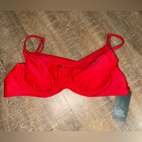 wild fable | Swim | Nwt Wild Fable Medium Brand New Red Bikini Swim Top ...